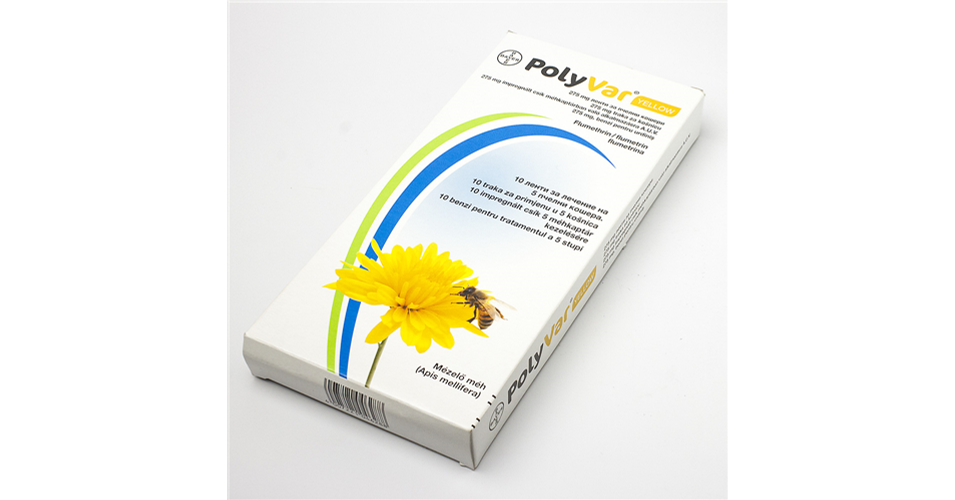 PolyVar Yellow 275 mg impregnált csík méhkaptárban történõ alkalmazásra ...